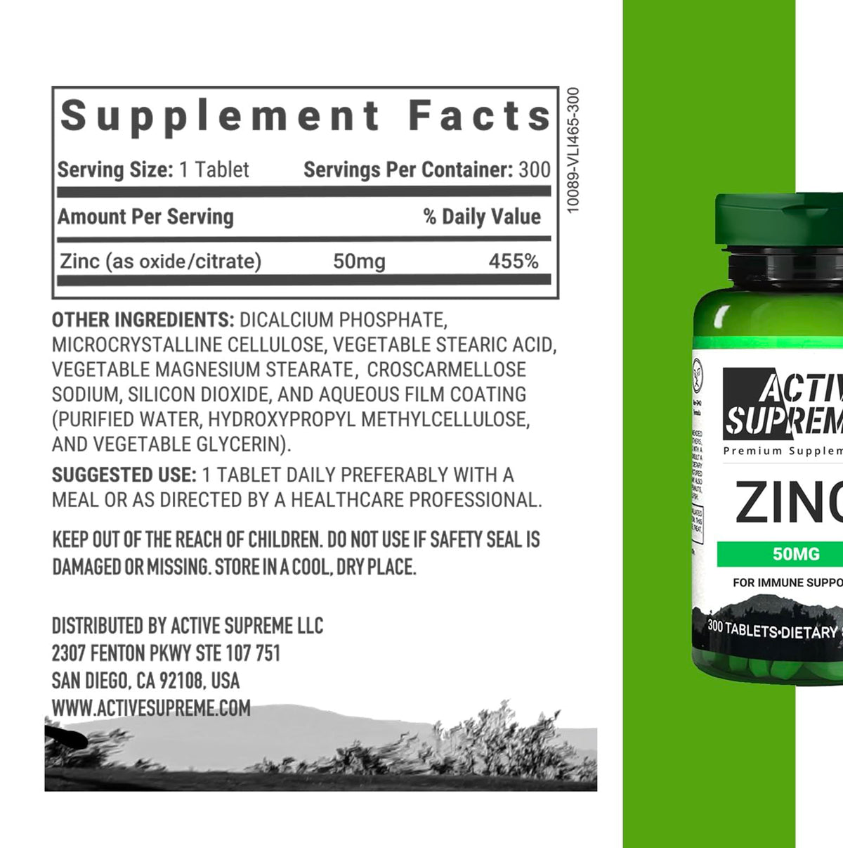 50 mg Zinc Citrate for immune support