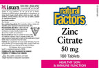 50 mg zinc citrate supplement