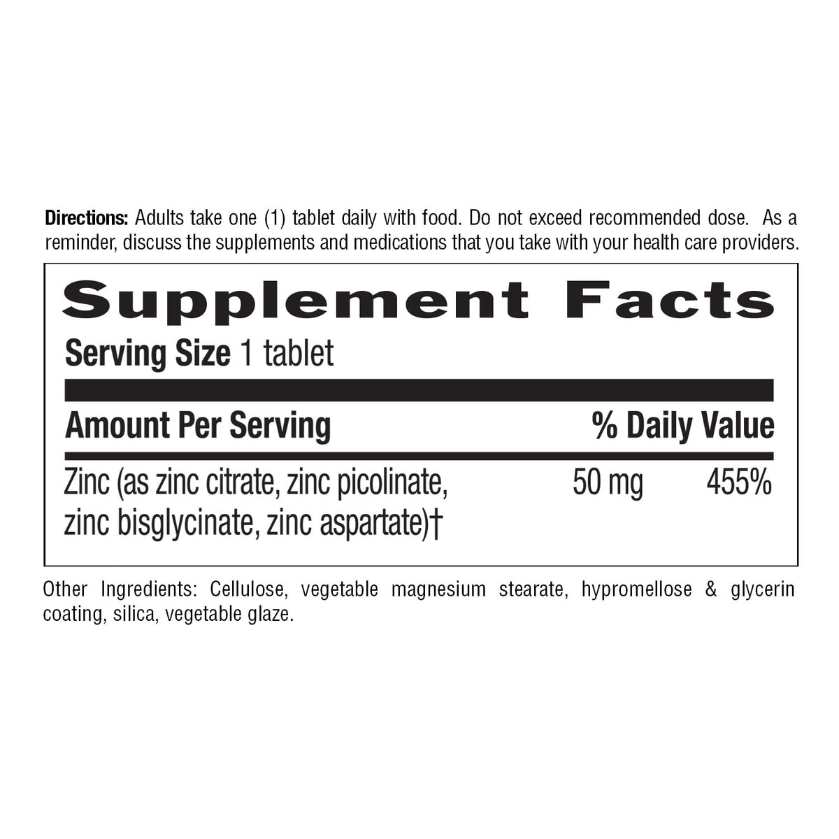 50 mg zinc for immune support