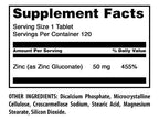 50 mg Zinc for immune support