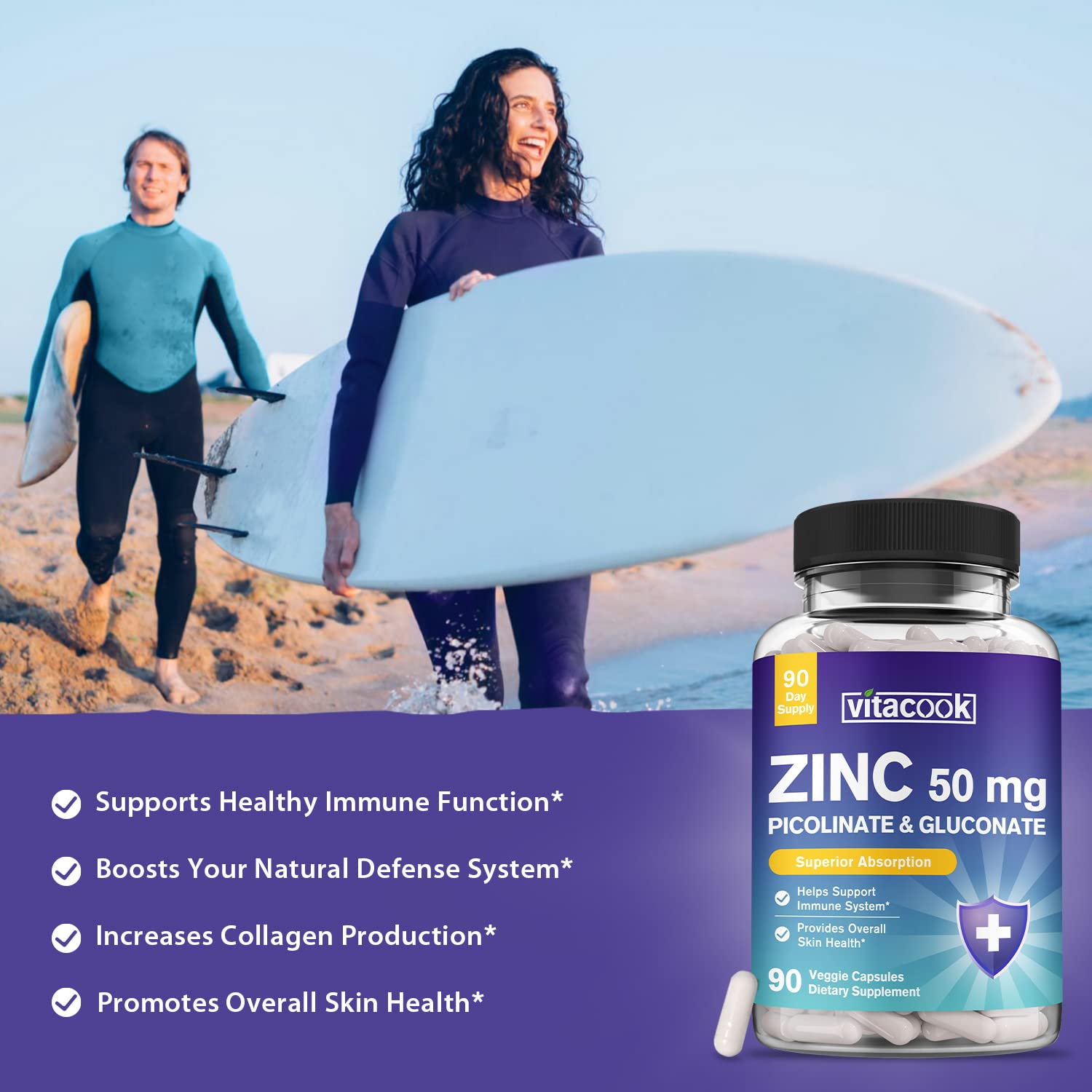 50 mg zinc for optimal health