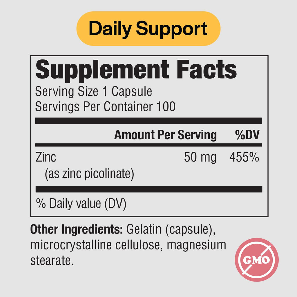 50 mg zinc picolinate for immunity