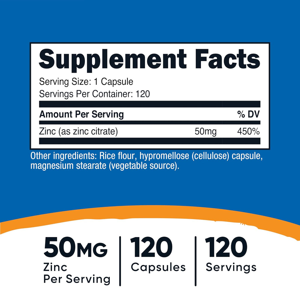 50 mg zinc supplement for daily health