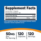 50 mg zinc supplement for daily health