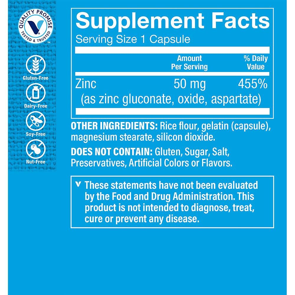 50 mg zinc supplement for daily health