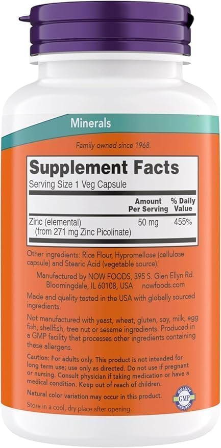 50 mg zinc supplement for immune support