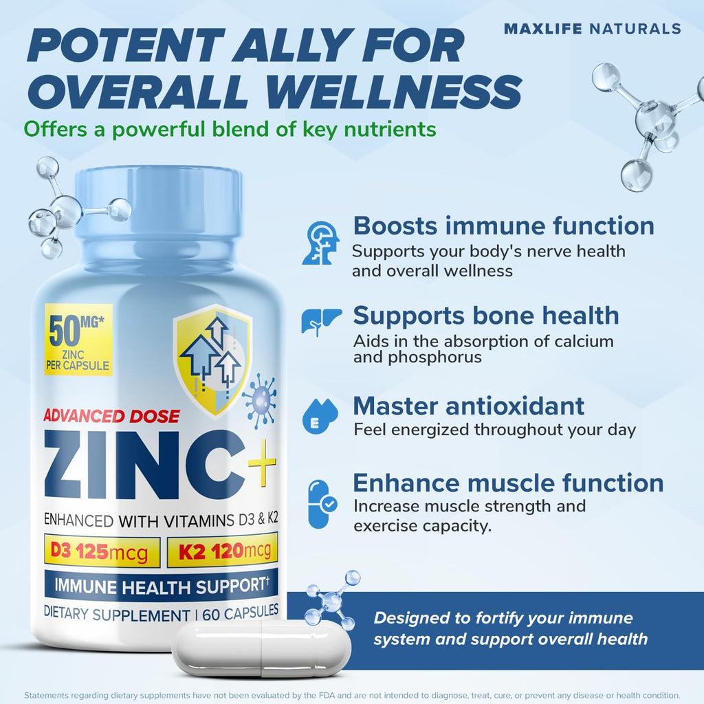 50 mg zinc supplement for immunity