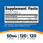 50 mg zinc supplement for immunity