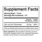 50 mg zinc supplement for immunity