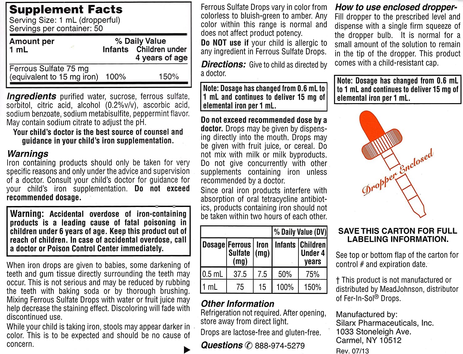 50 mL Ferrous SULF iron solution