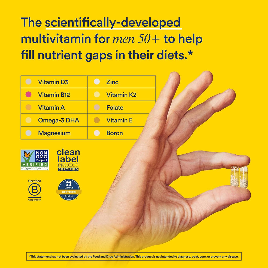 50+ multivitamin capsules for seniors