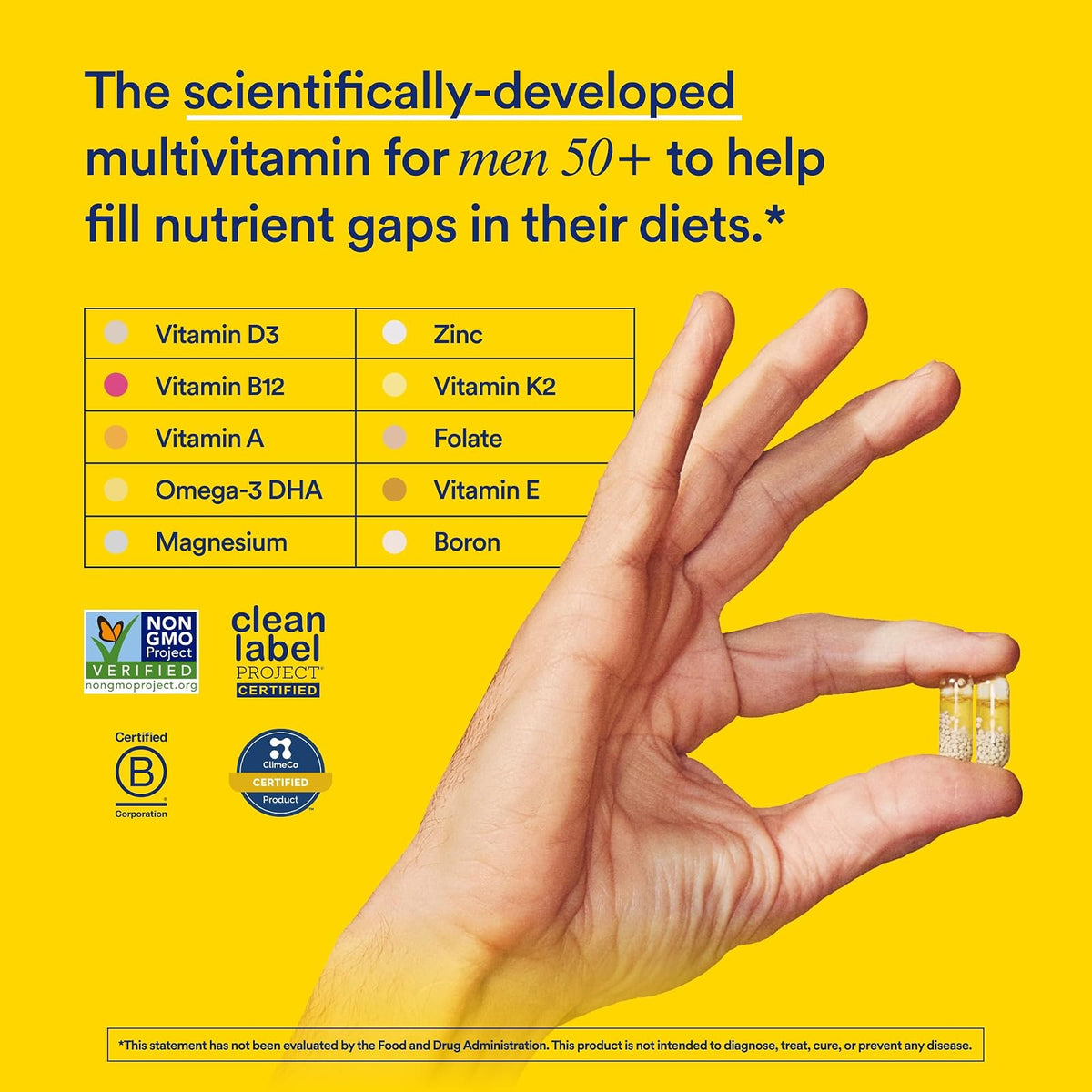 50+ multivitamin capsules for seniors