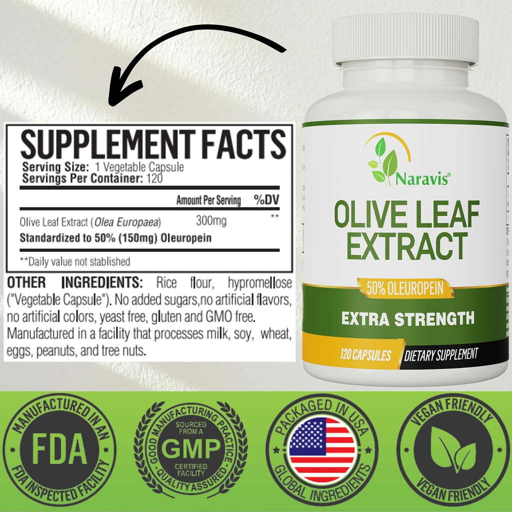 50% oleuropein olive leaf supplement