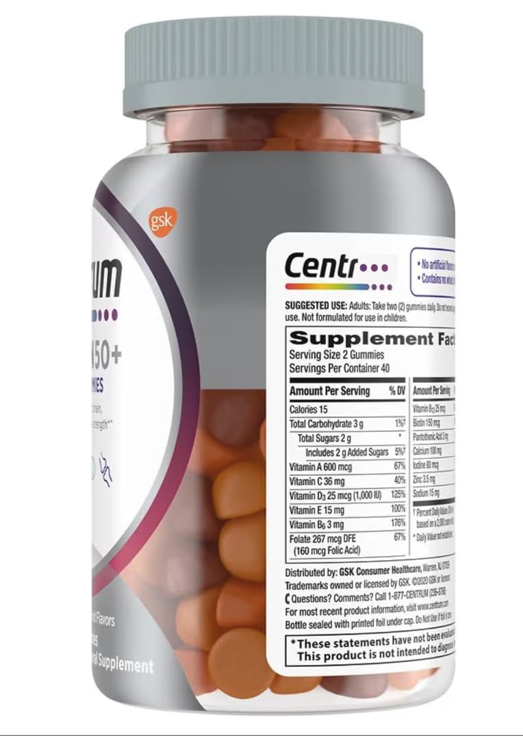 50 plus multivitamin gummies for health