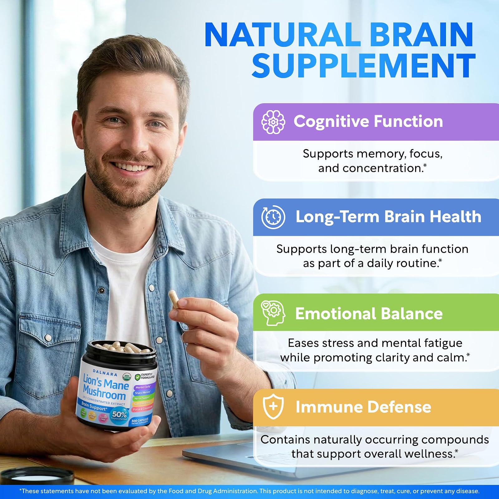 50% polysaccharides lion's mane benefits
