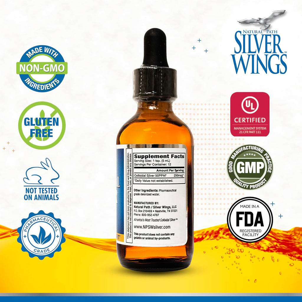 50 ppm colloidal silver dropper