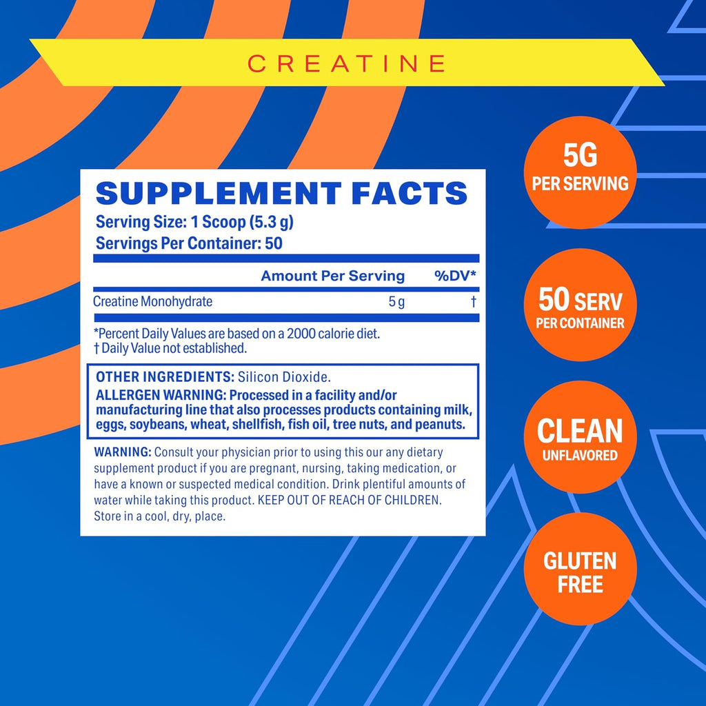 50 servings of pure creatine