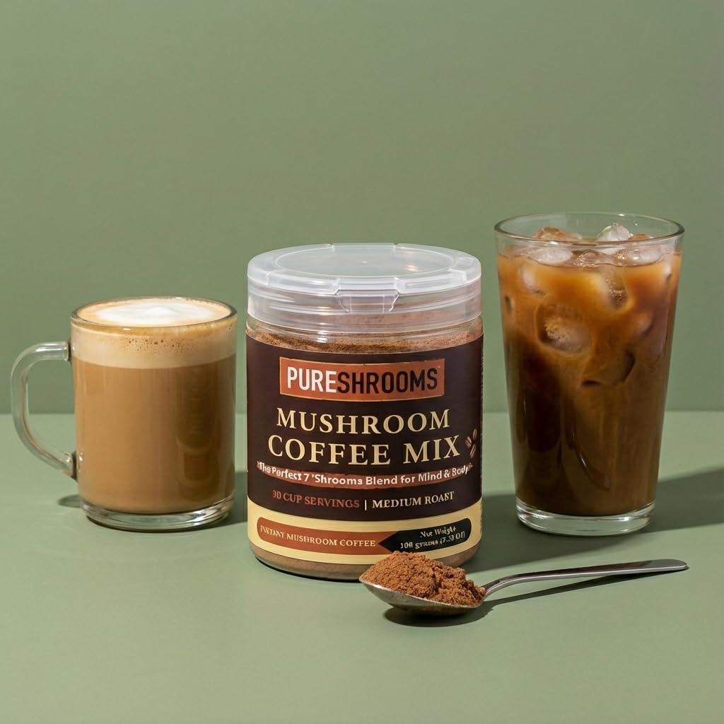50 servings of PureShrooms coffee