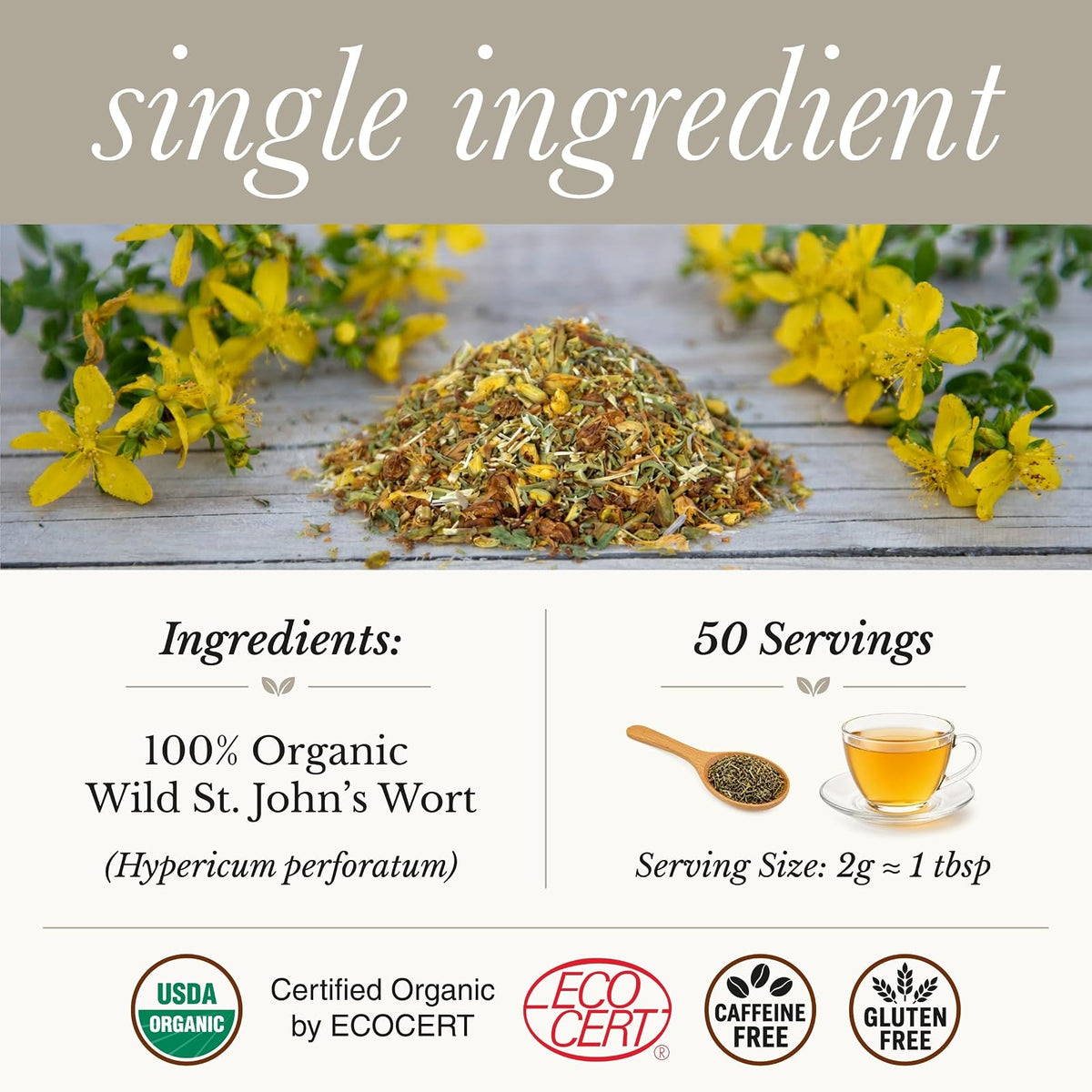 50 servings of Wild Bliss herbal tea