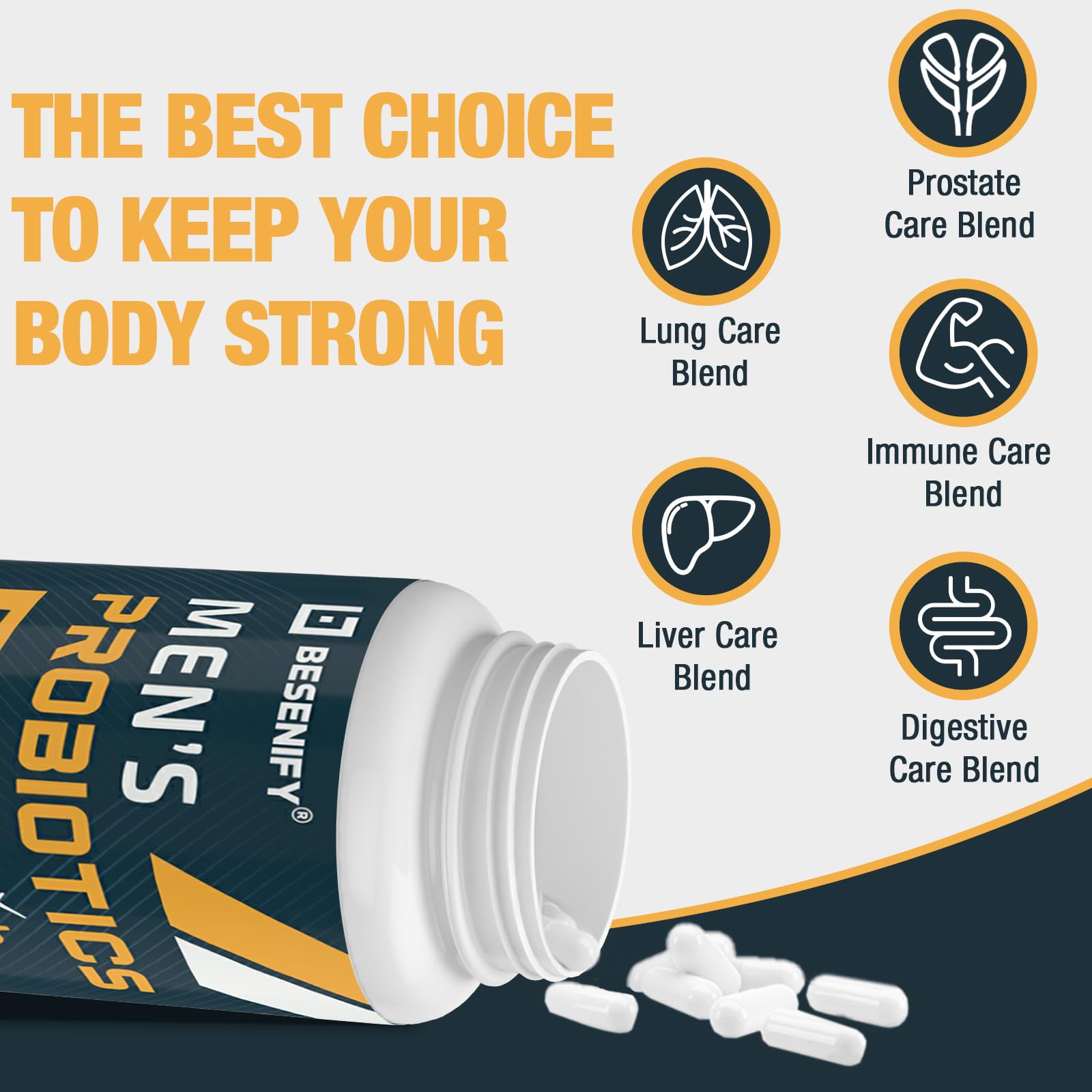 500 billion CFUs men's probiotics