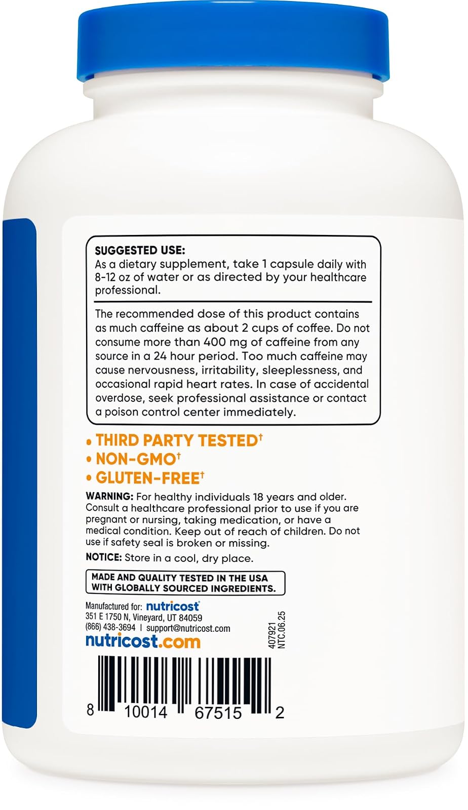 500 capsules for long-lasting supply
