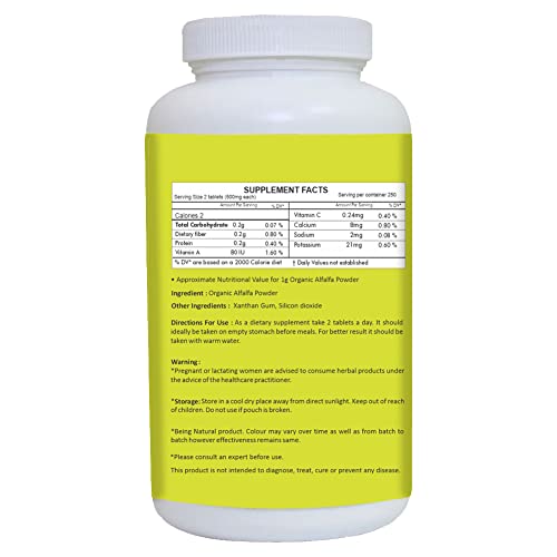 500 count alfalfa health tablets