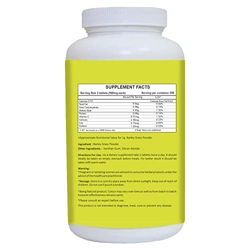 500 count barley grass tablets benefits
