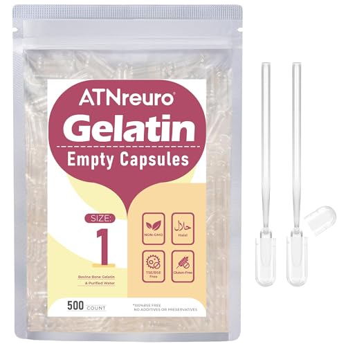 500 count clear capsules for supplements