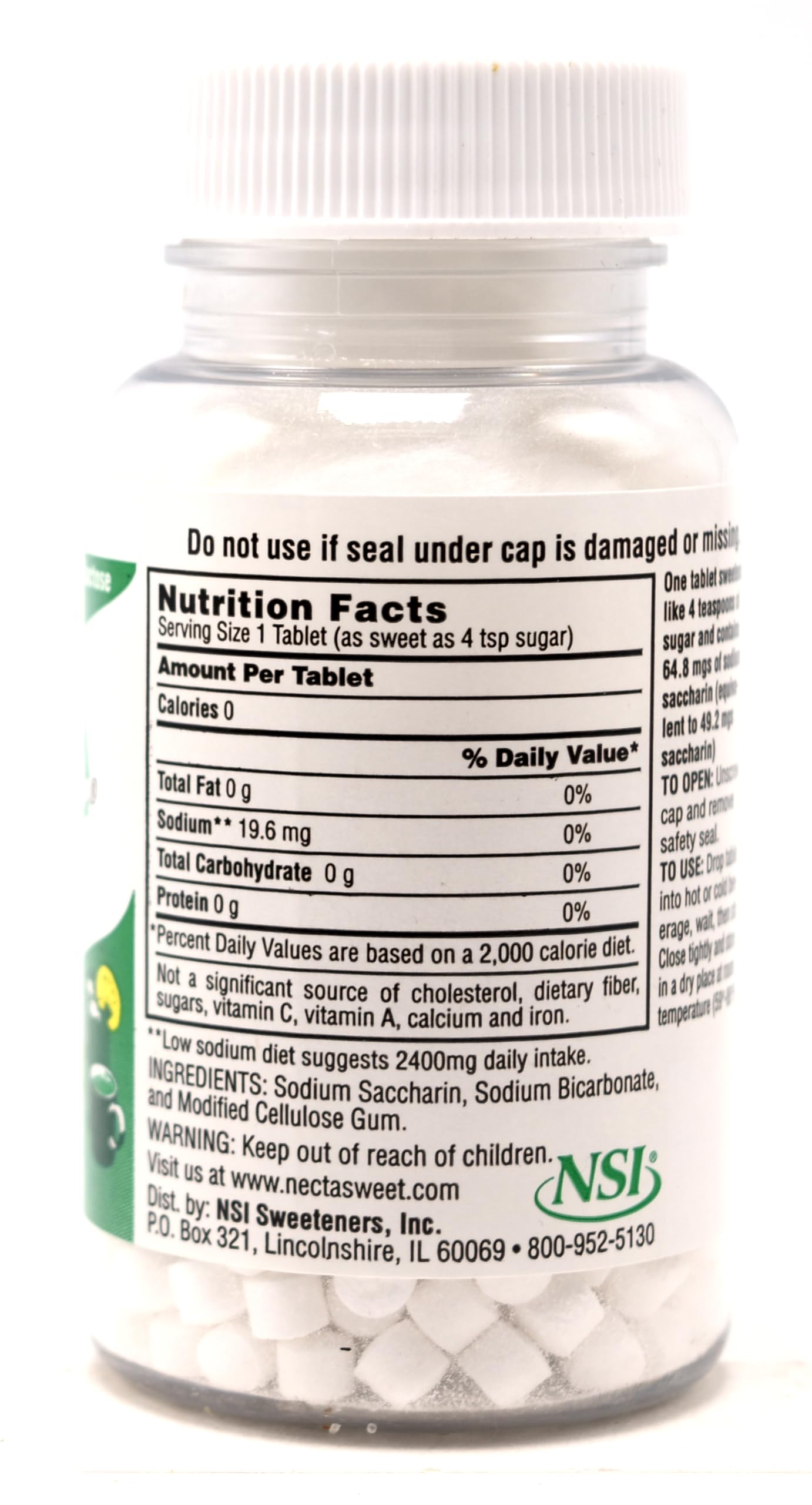 500 count NECTASWEET sugar tablets