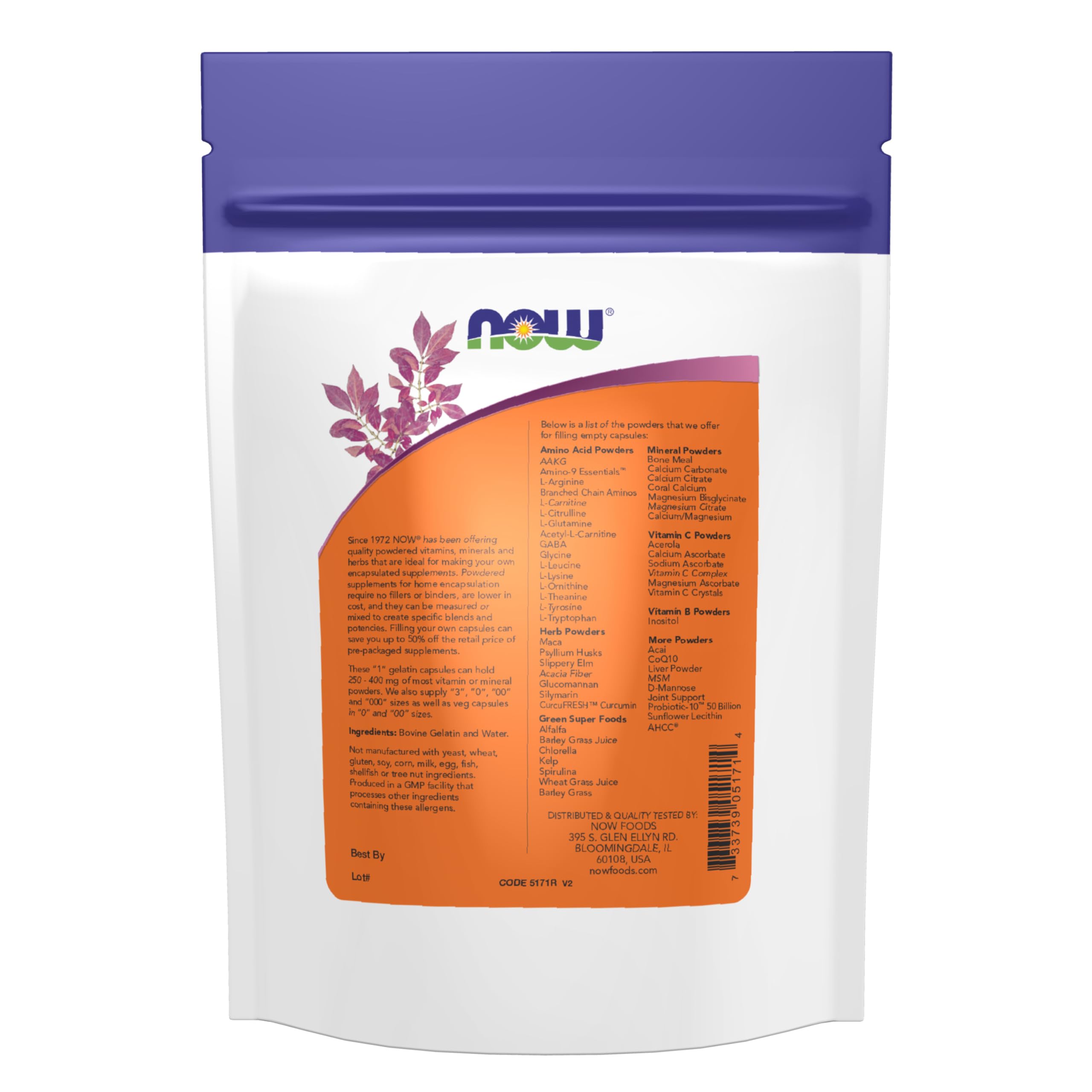 500 count vitamin supplement capsules
