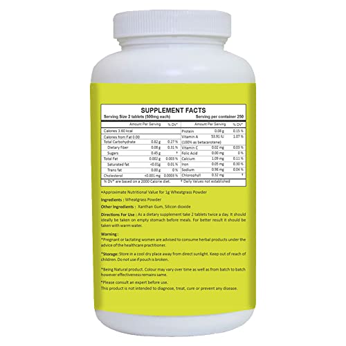 500 count wheat grass tablets