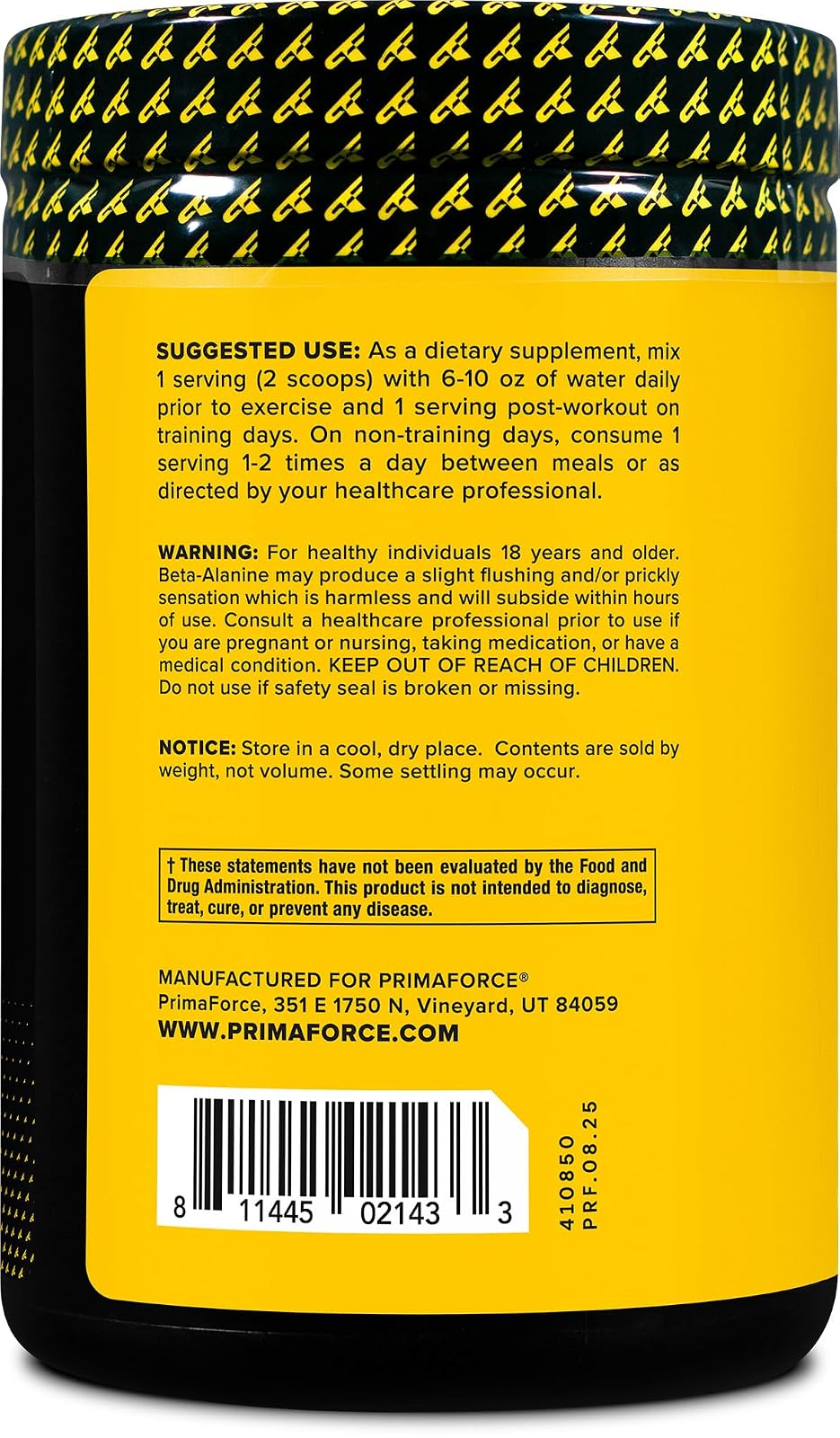 500 g Beta Alanine for improved performance