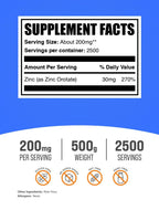 500 g bulk zinc supplement