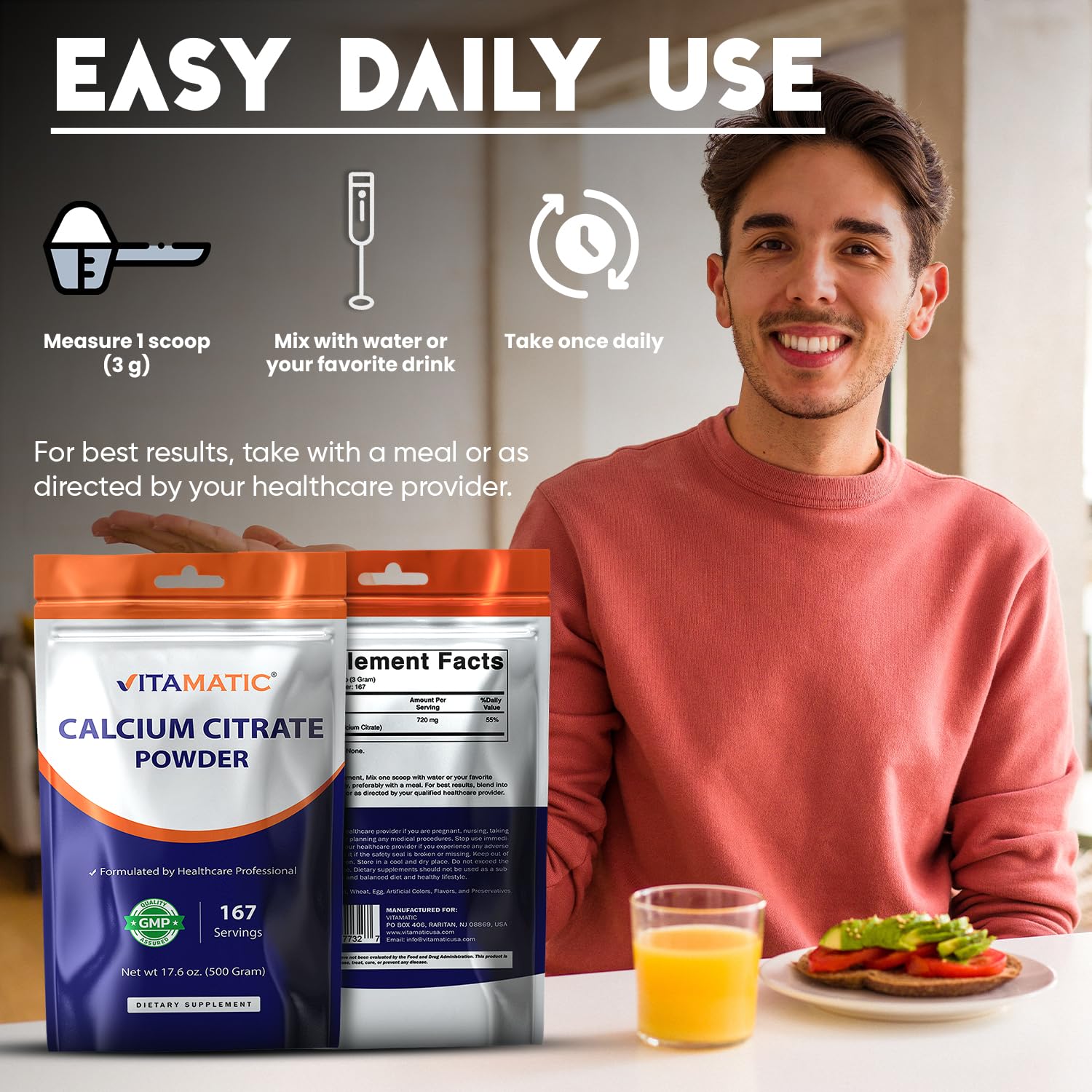 500 g calcium powder for daily use