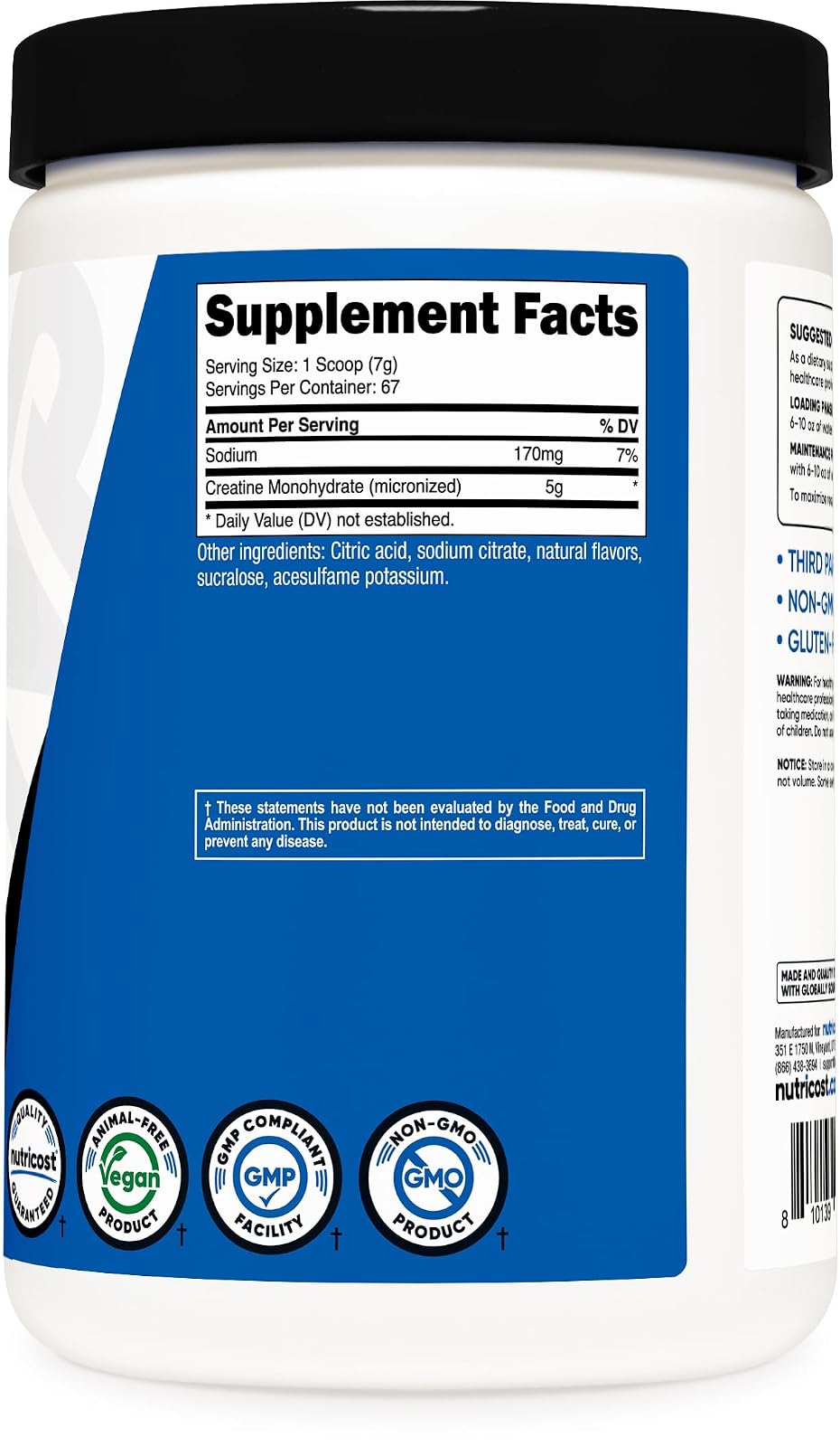 500 g creatine powder for energy boost