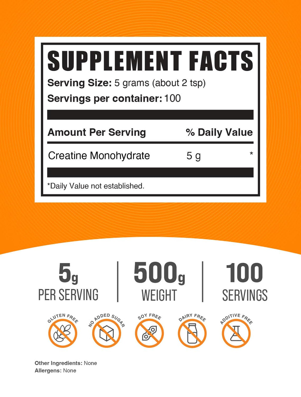 500 g creatine supplement for athletes