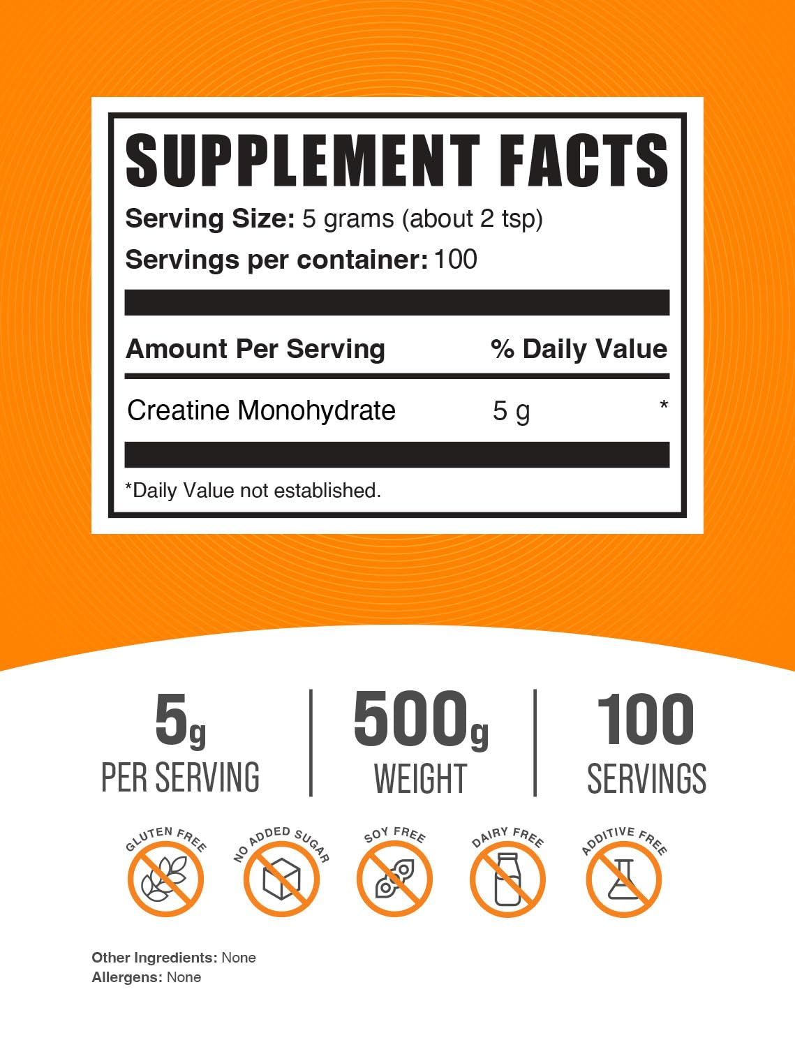 500 g creatine supplement for athletes