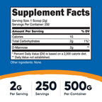 500 g D-Mannose for urinary health
