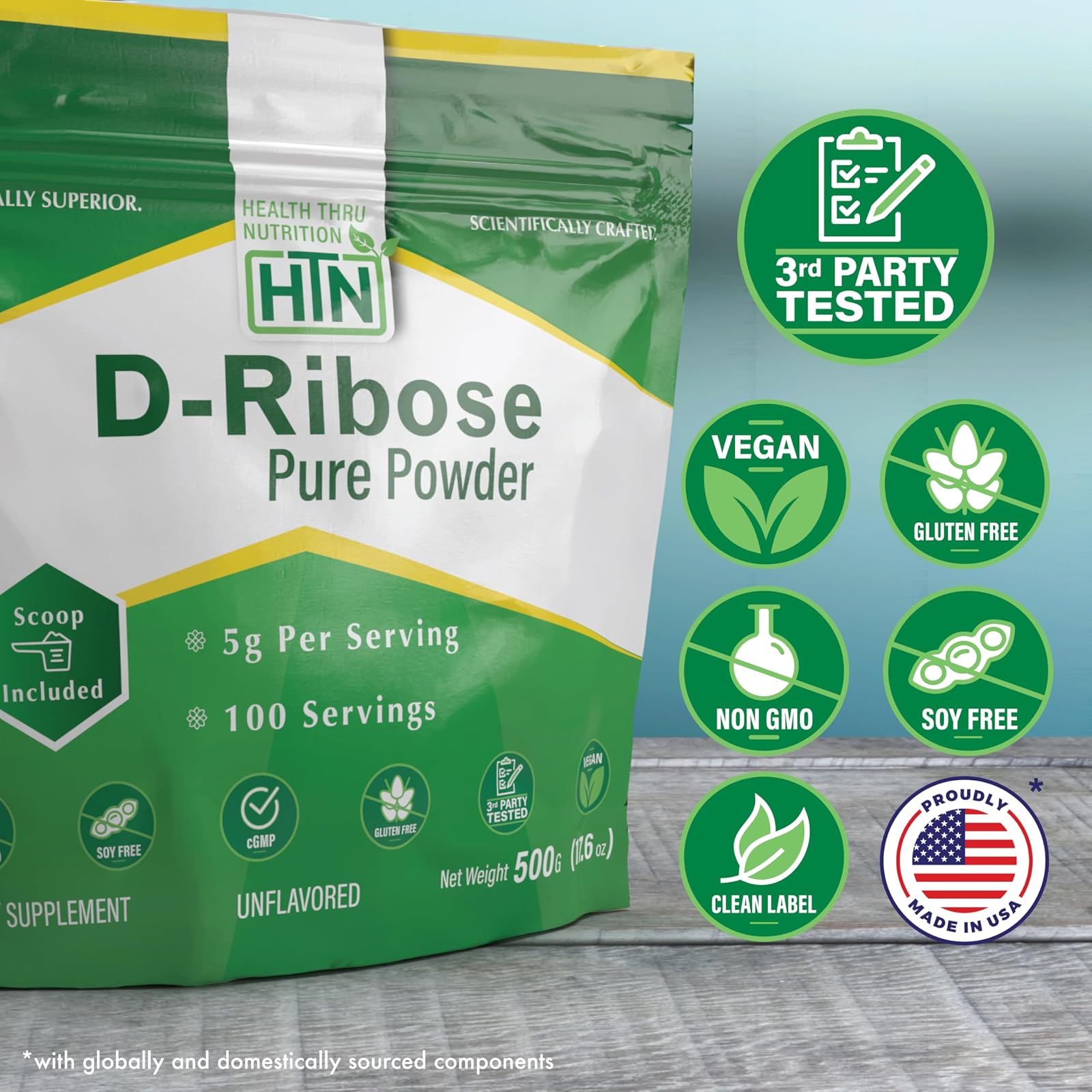 500 g D-Ribose for endurance
