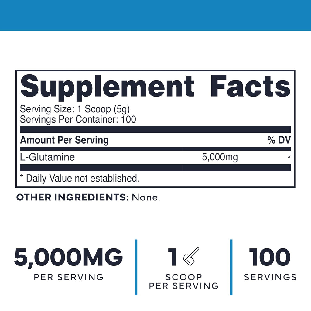 500 g l-glutamine for muscle recovery