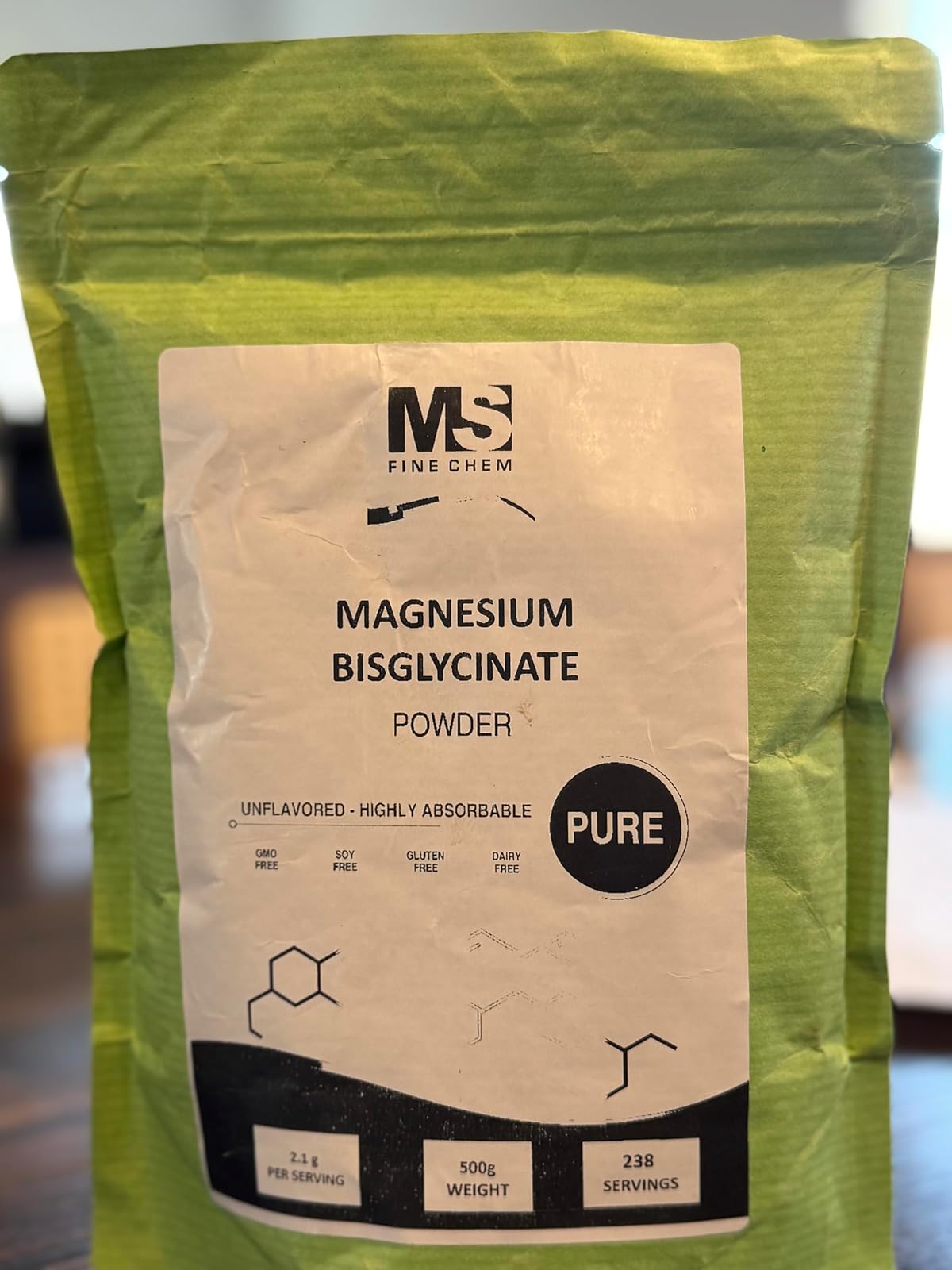 500 g Magnesium Bisglycinate for stress relief