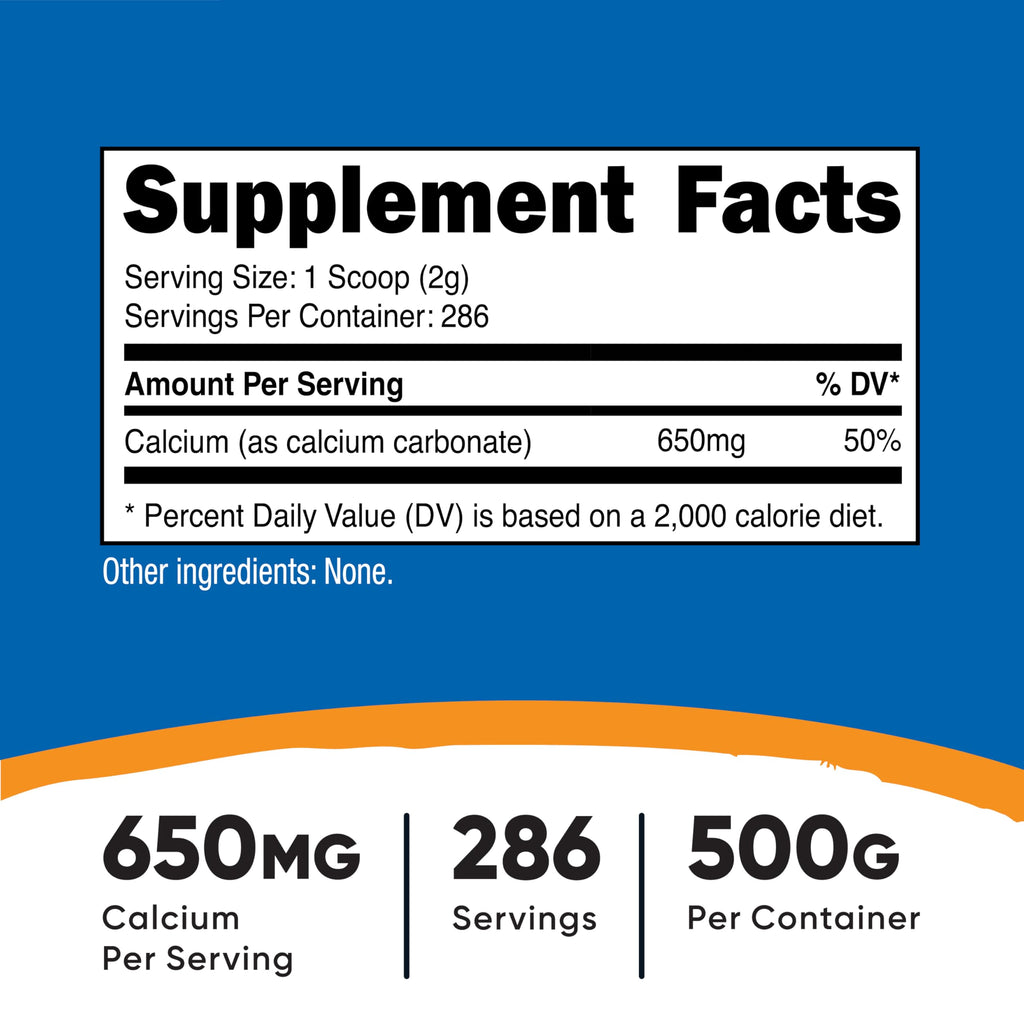 500 grams of calcium powder