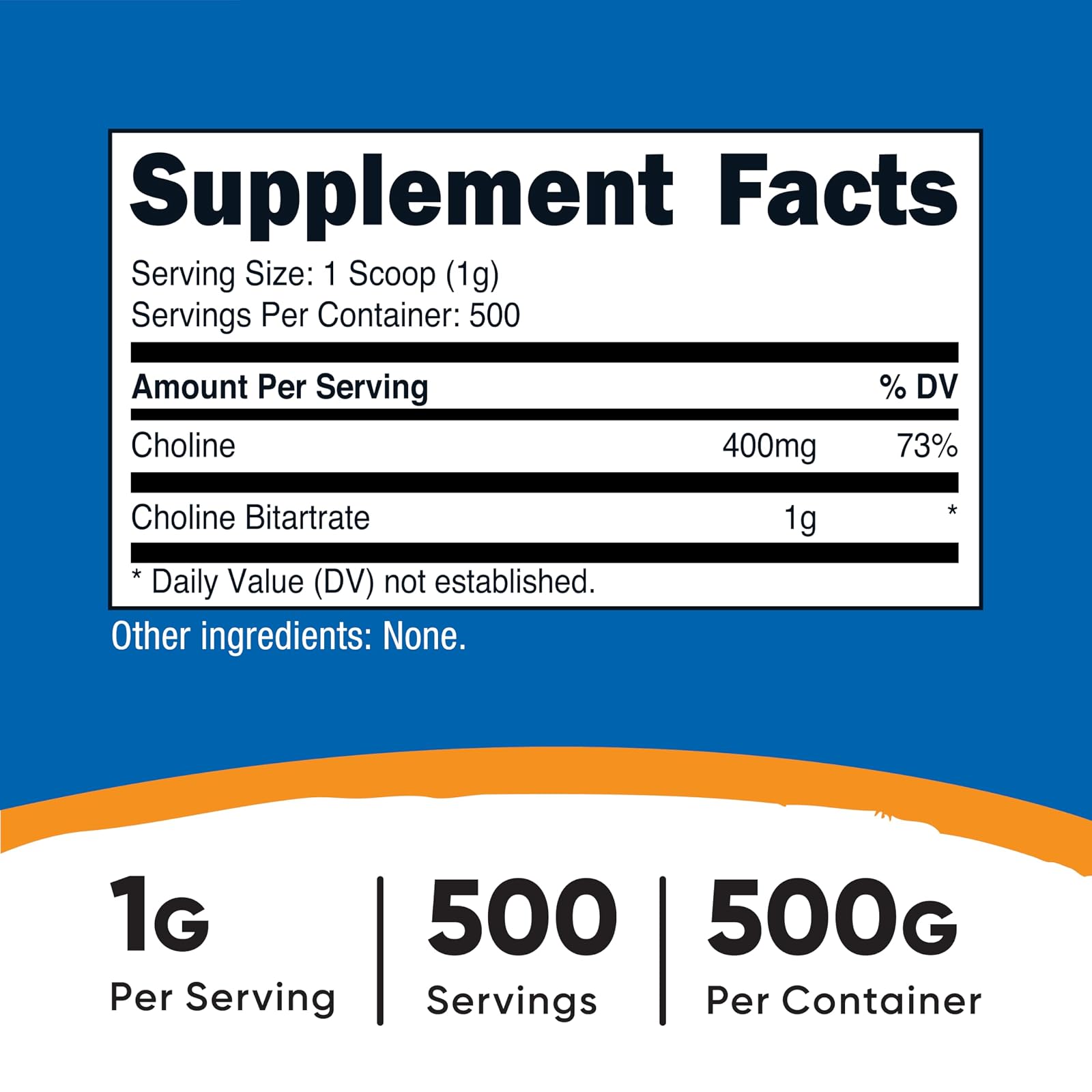 500 grams of Choline Bitartrate