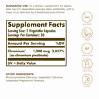 500 mcg chromium supplement for energy