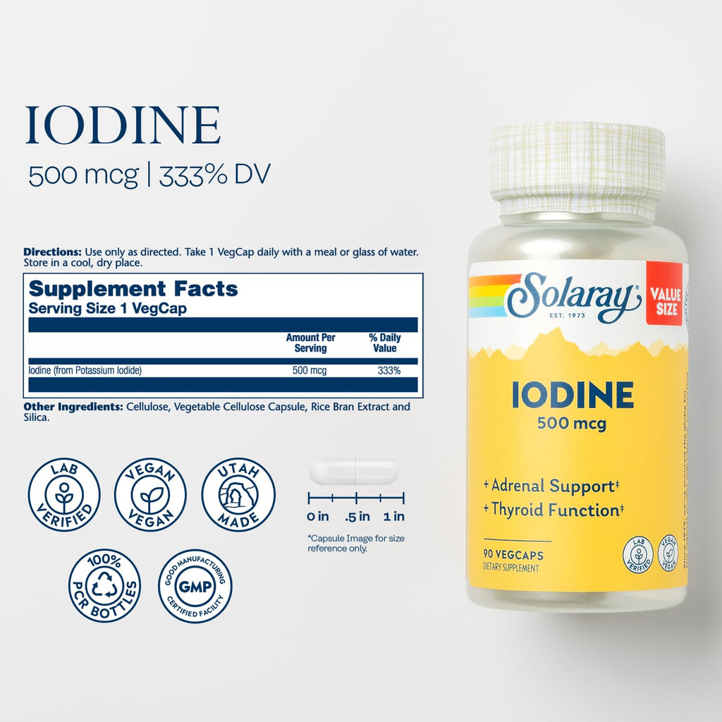 500 mcg iodine capsules for daily wellness
