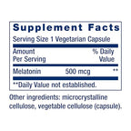 500 mcg melatonin capsules for relaxation