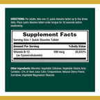 500 mcg vitamin B12 for energy