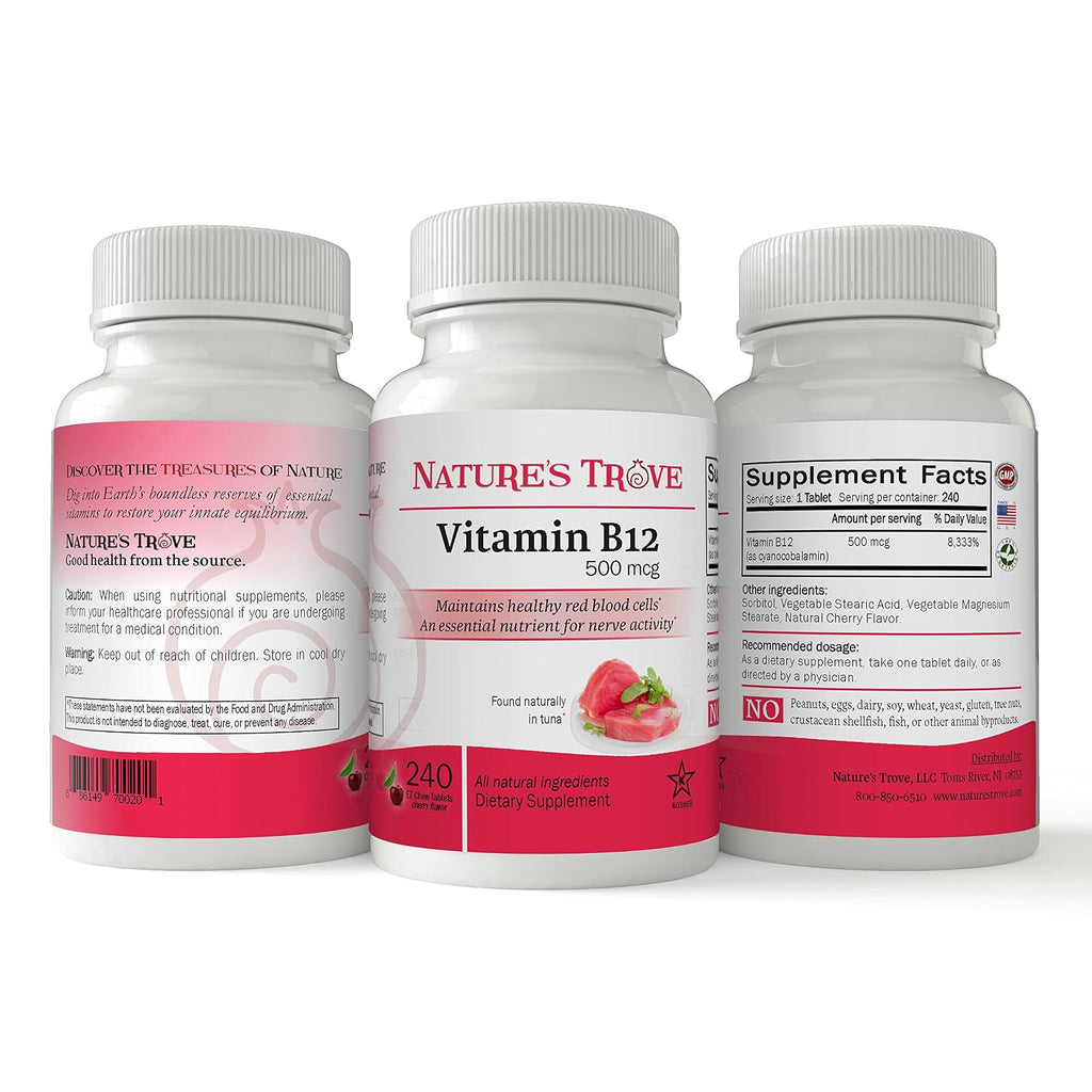 500 mcg vitamin B12 for energy