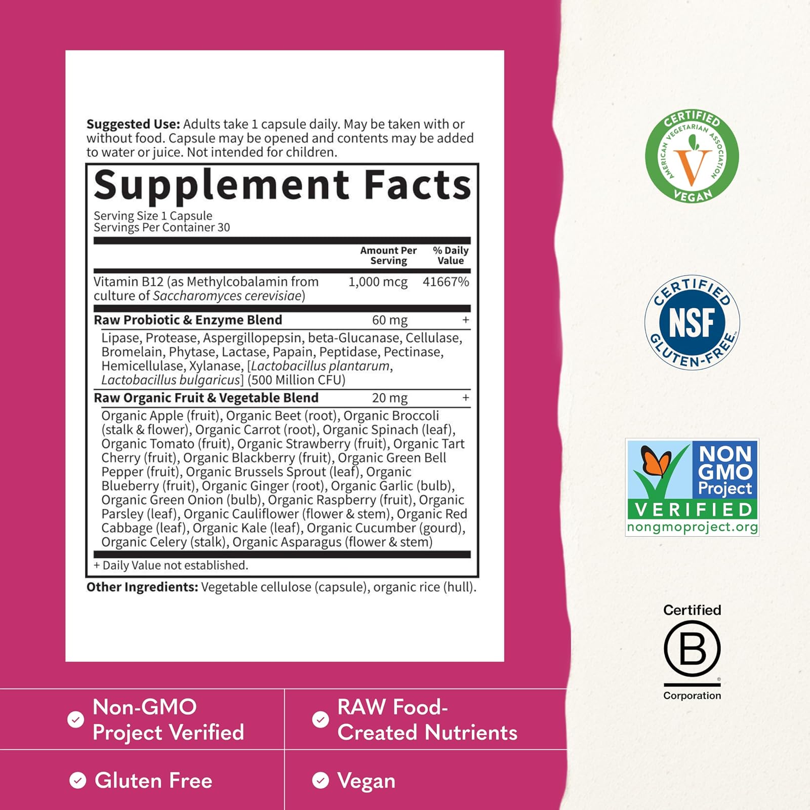 500 mcg vitamin B12 for immune support