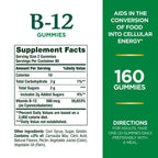 500 mcg Vitamin B12 gummy for energy